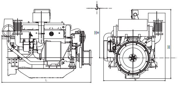Weichai Marine Diesel Engine WP6 Series 122hp-220hp 1500rpm 1800rpm ...